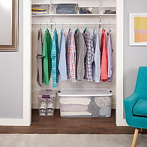 Sterilite 4 Sets of 116 Quart and 6 Sets of 18 Quart Heavy-Duty Stackable Clear Latch Lid Storage Container Tote for Home Organization