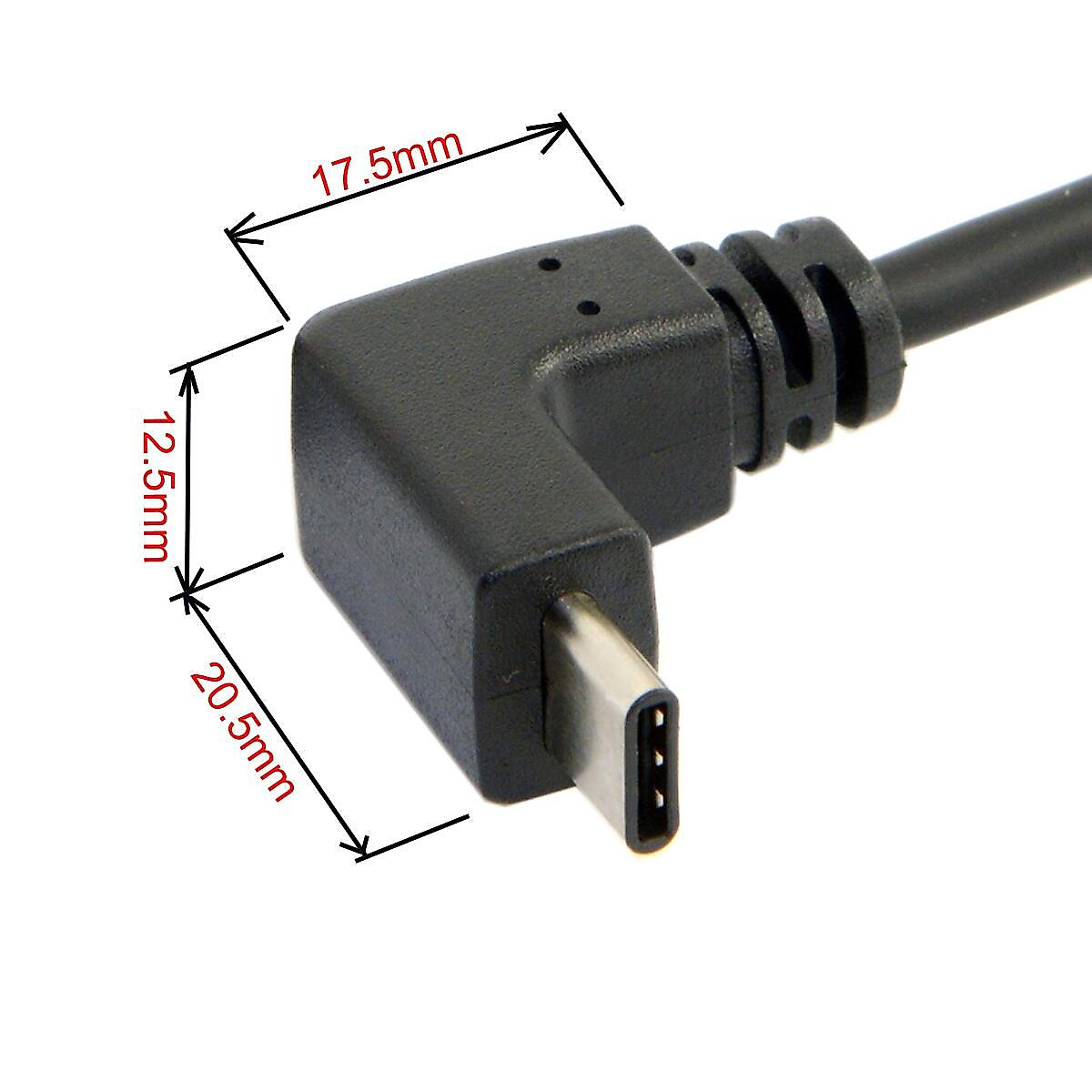cablecc USB 3.1 USB-C Up Down Angled to 90 Degree Down Angled A Male Data Cable for Tablet Phone
