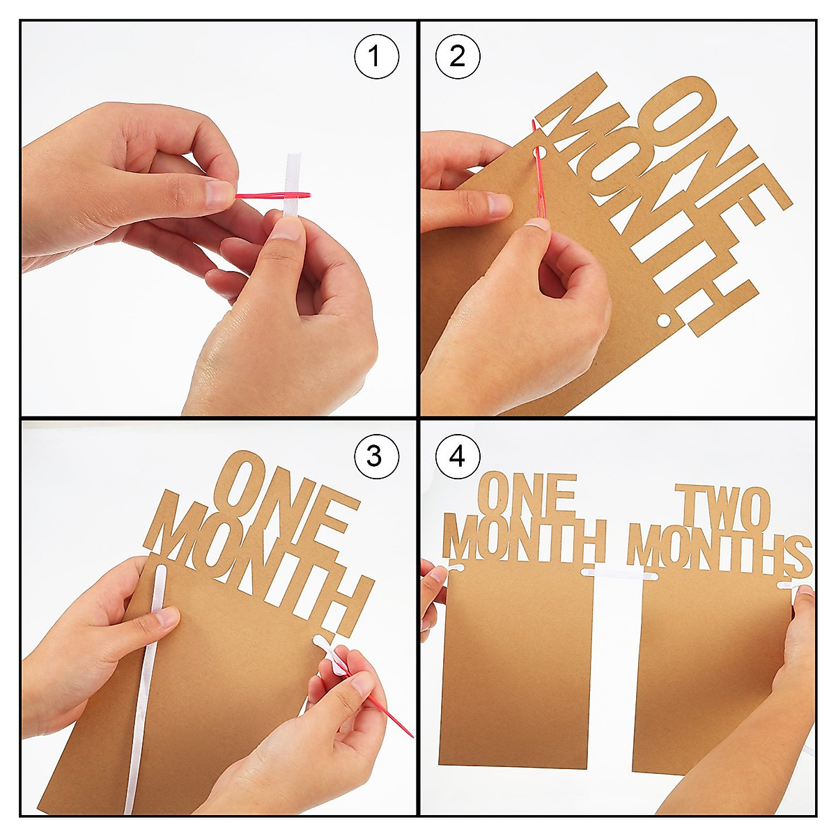 Bememo 1st Birthday Baby Photo Banner for Newborn 12 Month Photo Prop Monthly Milestone Bunting Garland First Birthday Party Decoration