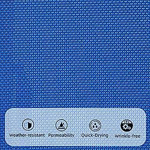 Domi Patio 3 Pieces Aluminum Textilene Chaise Lounge Set with Side Table Outdoor, Adjustable Back and Pillow for Yard Garden Sunbathing for All Seasons Blue(2022 New)