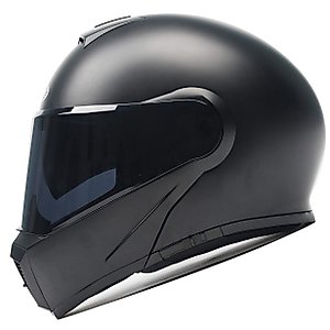 Motorcycle Modular Flip-up Helmet DOT and ECE Approved - YEMA YM-929 Motorbike Casco Moto Bike Racing Helmet with Sun Visor for Adult,Youth Men and Women - Black,M