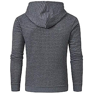 YuKaiChen Mens Hoodies Casual Midweight Long Sleeve Sweatshirt Dark Grey X-Large