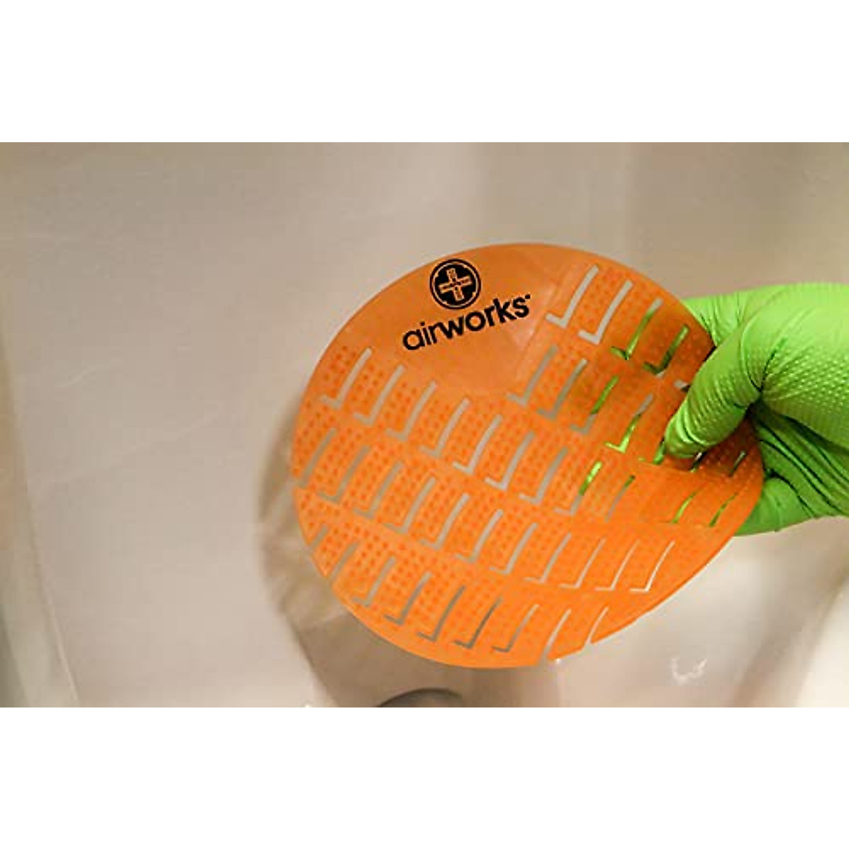 Hospeco - CC-007 Airworks AWUS007-BX Urinal Deodorizer Screen Mango Orange (Box of 10)