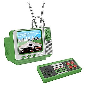 E-MODS GAMING Retro Games Console GV300S Mini TV Style 308 Video Games Player with Handheld Gamepad & AV Output - 3.0 Inch Screen Electronic Games Machine Xmas Gift for Kids Adults (Green)