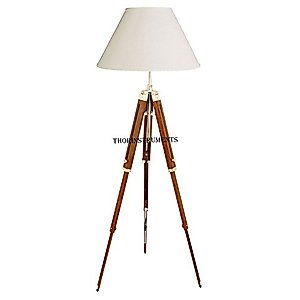 Thor Classical Designer Marine Tripod Floor Lamp Retro Vintage Wooden Tripod Lamp (Lamp Shade is not Included) Rustic Vintage Home Decor Gifts