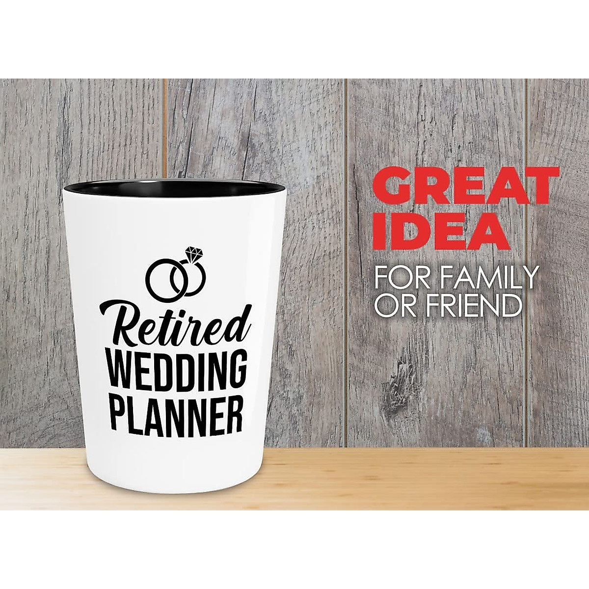 Flairy Land Wedding Planner Shot Glass 1.5oz - Retired Wedding Planner - Wedding Officiant Event Countdown Planning Future Brides Grooms Anniversary