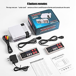 Retro Game Console, Classic Mini Retro Game System Built-in 620 Games and 2 Controllers, 8-Bit Video Game System for Adults and Kids