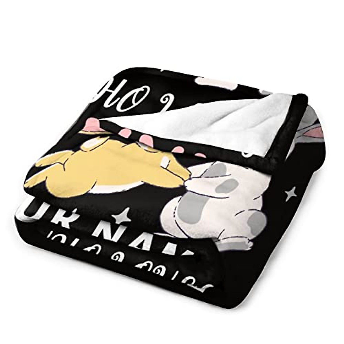 Custom Bunny Blanket Gifts for Girls Boys Teens, 40"*50" Cute Rabbit Flannel Lightweight Fleece Soft Cozy Throws, Bed Blanket for Couch Sofa Living Room