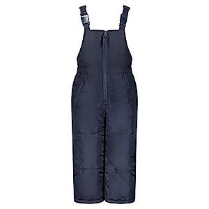 London Fog Baby Boys' 2-Piece Snow Pant & Jacket Snowsuit, Yellow Stripe Fleece Lined, 12MO