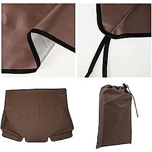Garden Swing Chair Canopy+Seat Replacement 2/3 Seater, Replacement Cover Set for Canopy Swing Waterproof, Anti-UV Swing Roof/Seat Cover (Frame Not Included) ( Color : Brown , Size : 249×185×18CM )