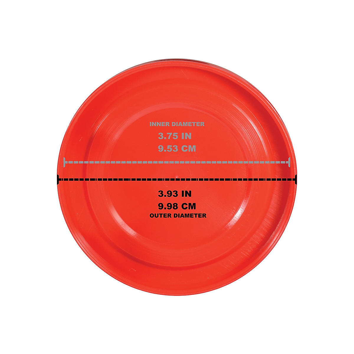 Mian Red Plastic Lids fits Luminarc Working Glass 6 Pack