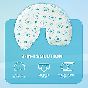 QuickChange Men's Incontinence Wrap, Maximum Absorbency Catheter Alternative for Males with Reduced Mobility | 17 Ounce Capacity, Adjustable Size, 50-Count