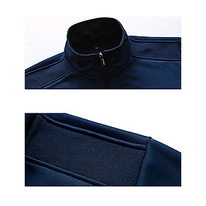 PASOK Men's Casual Tracksuit Long Sleeve Full Zip Running Jogging Sweatsuit Athletic Sports Set Dark Gray M