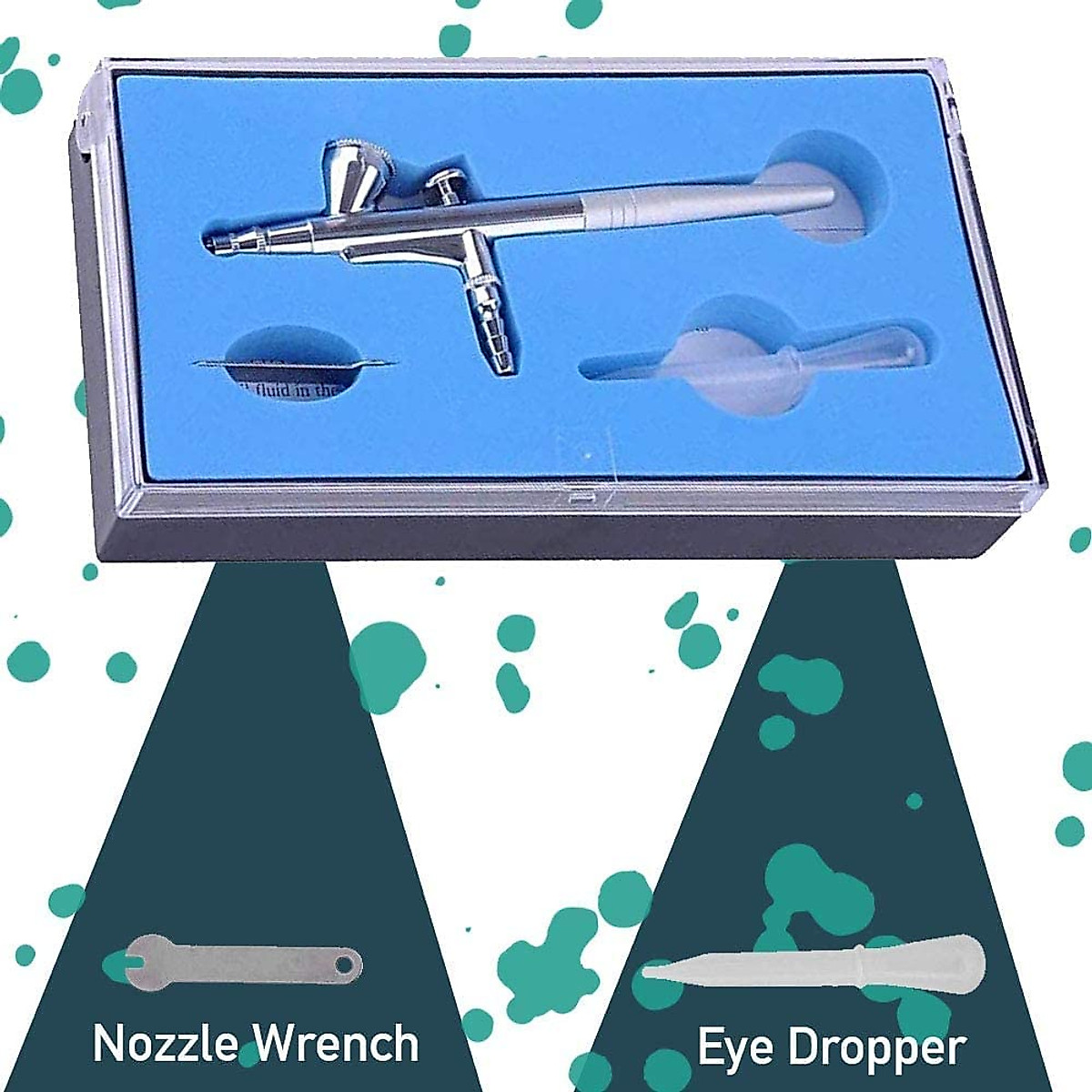 Portable Airbrush Gun Gravity Feed Nails Air Brush Medium Pen Gun Paint Oxygen Spray Misting Tool Silk Portable Airbrush Makeup Kit