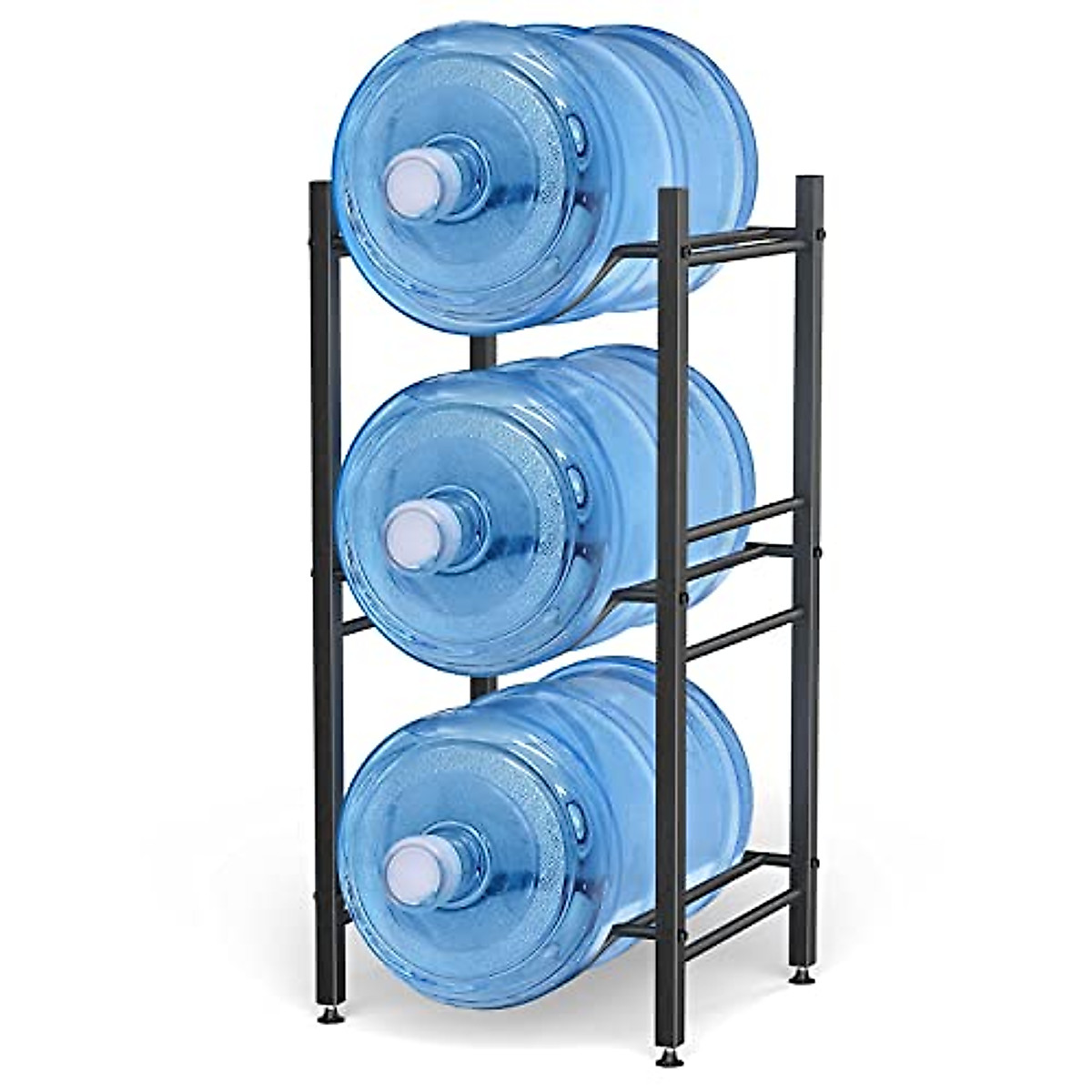 CANYAVE 5 Gallon Water Jug Holder, Water Jug Holder Stand Water Bottle Organizer Storage for 5 Gallon Water Jug, Water Cooler Jug Rack for Home Kitchen Office Pantry (3-Tier)