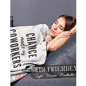 InnoBeta Coworker Leaving Gifts for Women Flannel Blankets Throws, Going Away Gift for Coworker, Leaving Farewell New Job Presents (50"x 65") - Purple