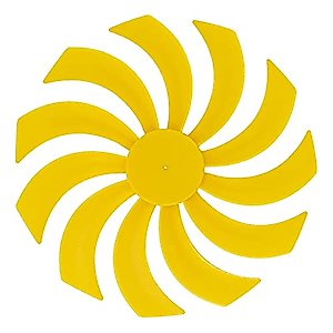 QINIZX 6.9Inch Plastic Fan Blade 11-Leaves with 0.078" Round Bore Motor Accessories Replacement for Electric Fan Blades or DC Power Motor Wind Turbine Electricity Generator Blades Model, 1PC
