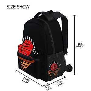 SUABO Laptop Backpack, Basketball College Students Bookbags Computer Notebooks Backpack Travel Hiking Daypack One Size