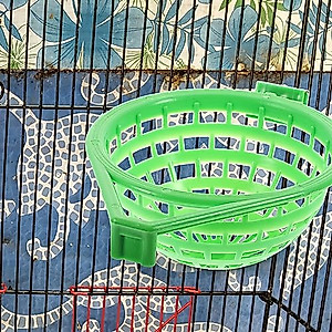 Mipcase 2pcs Plastic Bird Nest, Canary Nest Plastic Hollow Hanging Cage Finch Parrot Canary Pigeon Nest Bowl Eggs Hatching Tool Pan, Bird Breeding Hut Nest Pan