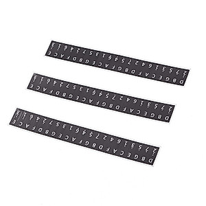 17 Key Thumb Piano Stickers 3Pcs Keys Stickers Staff Labels Button Musical Note Decoration for Beginners and Kids(black)