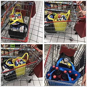 Set of 10 Reusable Grocery Bags Heavy Duty Shopping Bags Large Grocery Totes with Reinforced Bottom Super Sturdy Handles, Green