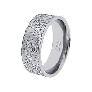 One Moment In Time J133 Sizes 7.5 Tabloid Stainless Steel Ring Mormon LDS CTR