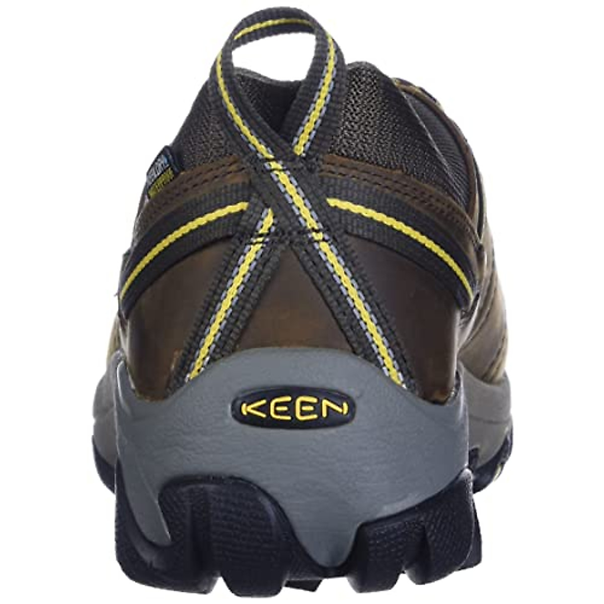 KEEN Men's Targhee 2 Low Height Waterproof Hiking Shoes, Cascade Brown/Golden Yellow, 9.5