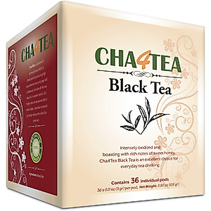 Cha4TEA 36-Count Black Tea Pods for Keurig K-Cup Brewers