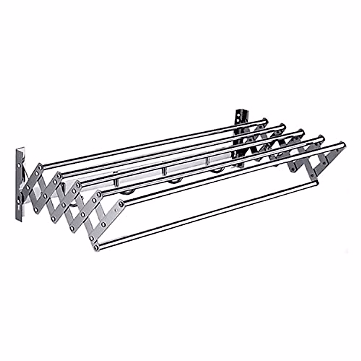 XMCX Wall Mounted Space Saver Clothes Drying Rack Retractable Fold Away Clothes Dry Racks Laundry Airer Drying Rack Balcony Bathroom PoolArea Easy Storage