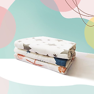 Organic Muslin Swaddle Blankets,100% Cotton Ultra Soft Newborn Adjustable Sleep Sack Wrap, Baby Receiving Blanket for Boys and Girls,3 Pack Swaddle and Hat Set,0-6 Months