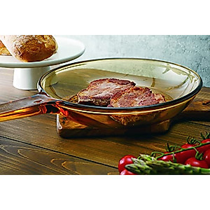 PEARL METAL CP-8698 VISIONS Skillet, 9.1 inches (23 cm), Heat Resistant Glass, Microwave Safe, Oven Safe, Dishwasher Safe