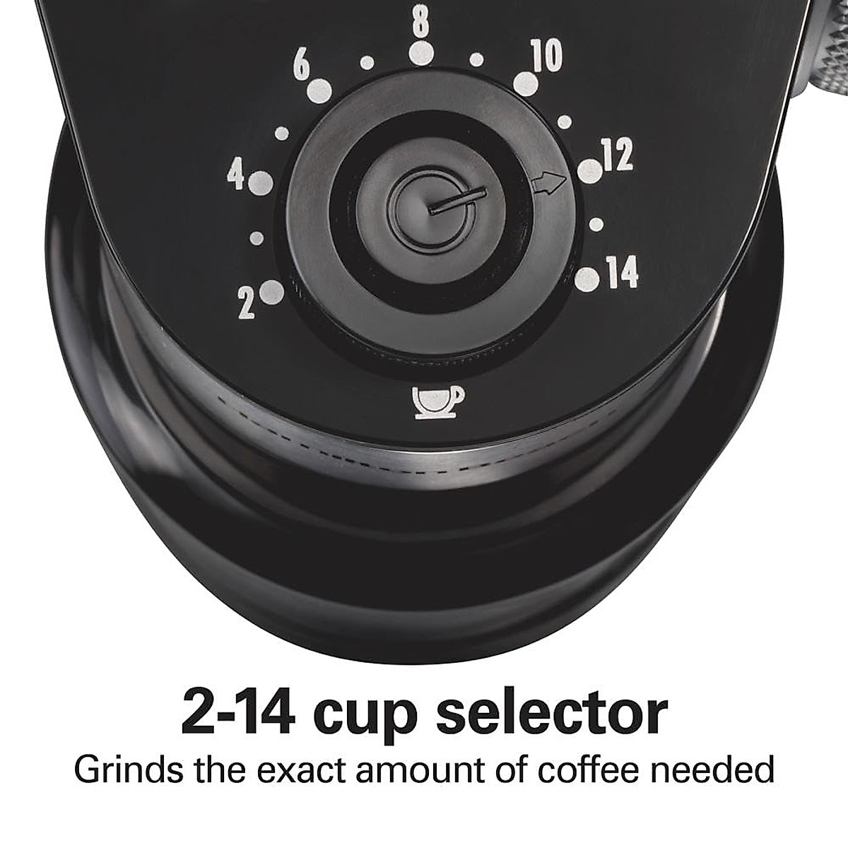 Hamilton Beach Electric Burr Coffee Grinder with Large 16oz Hopper & 18 Settings For 2-14 Cups, Stainless Steel (80385)