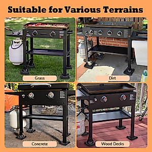 Griddle Leveling Shims Kit for Blackstone, Stackable Leveling Kit Grill Accessories - Effortless Leveling, Versatile Compatibility, Compact and Portable, 4 Pack 1/4" and 4 Pack 1/8"