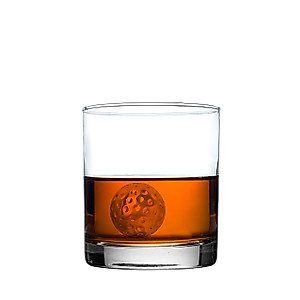 Outset Stainless Steel Whiskey Stone Set, 2 Golf Ball Chillers with Tongs and Storage Bag