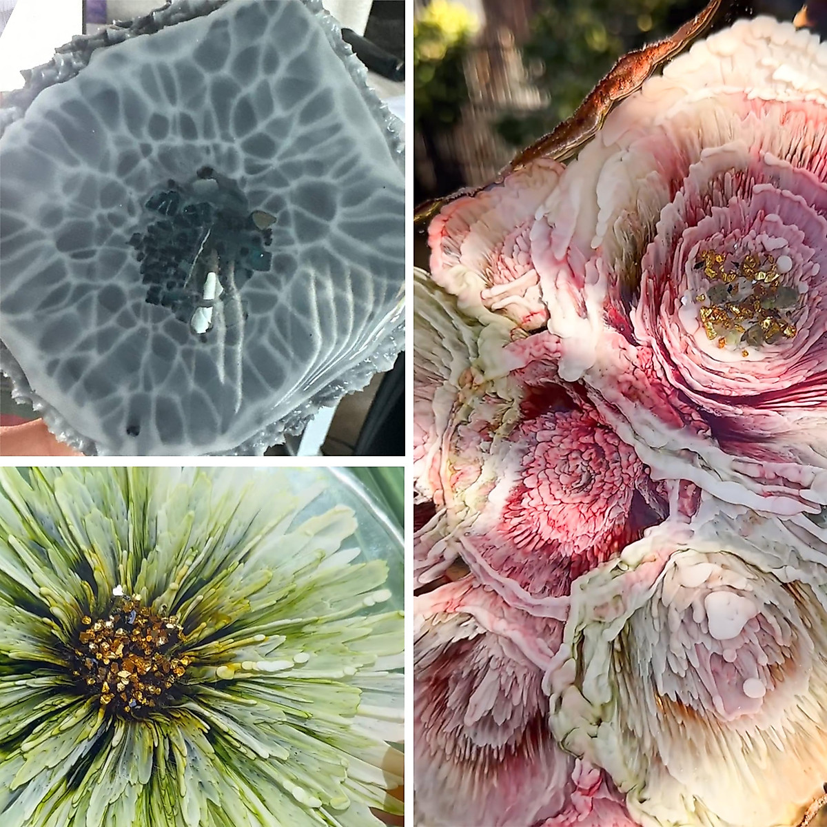 KAMENSKAYA Alcohol Ink for Epoxy Resin Petri Art: Alcohol Ink Set of 13 Mini Petri Inks, 0.17 fl oz (5 ml) each