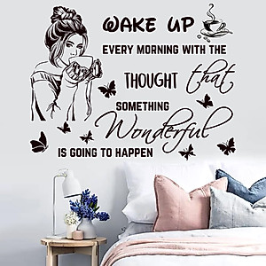 Inspirational Wall Decals Quotes Motivational Inspirational Wall Stickers Letter Wall Decals Vinyl Sayings Beauty Eye Wall Stickers for Women Bedroom Girls Bathroom Beauty Salon Wall Decoration.