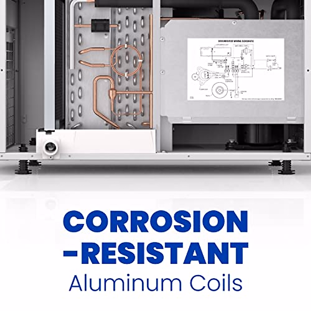 AprilAire E100C Pro 100-Pint Whole-House Dehumidifier with Castors, Energy Star Certified, Commercial-Grade Whole-Home Dehumidifier for Basement, Crawlspace, or Whole House up to 5,500 sq. ft.