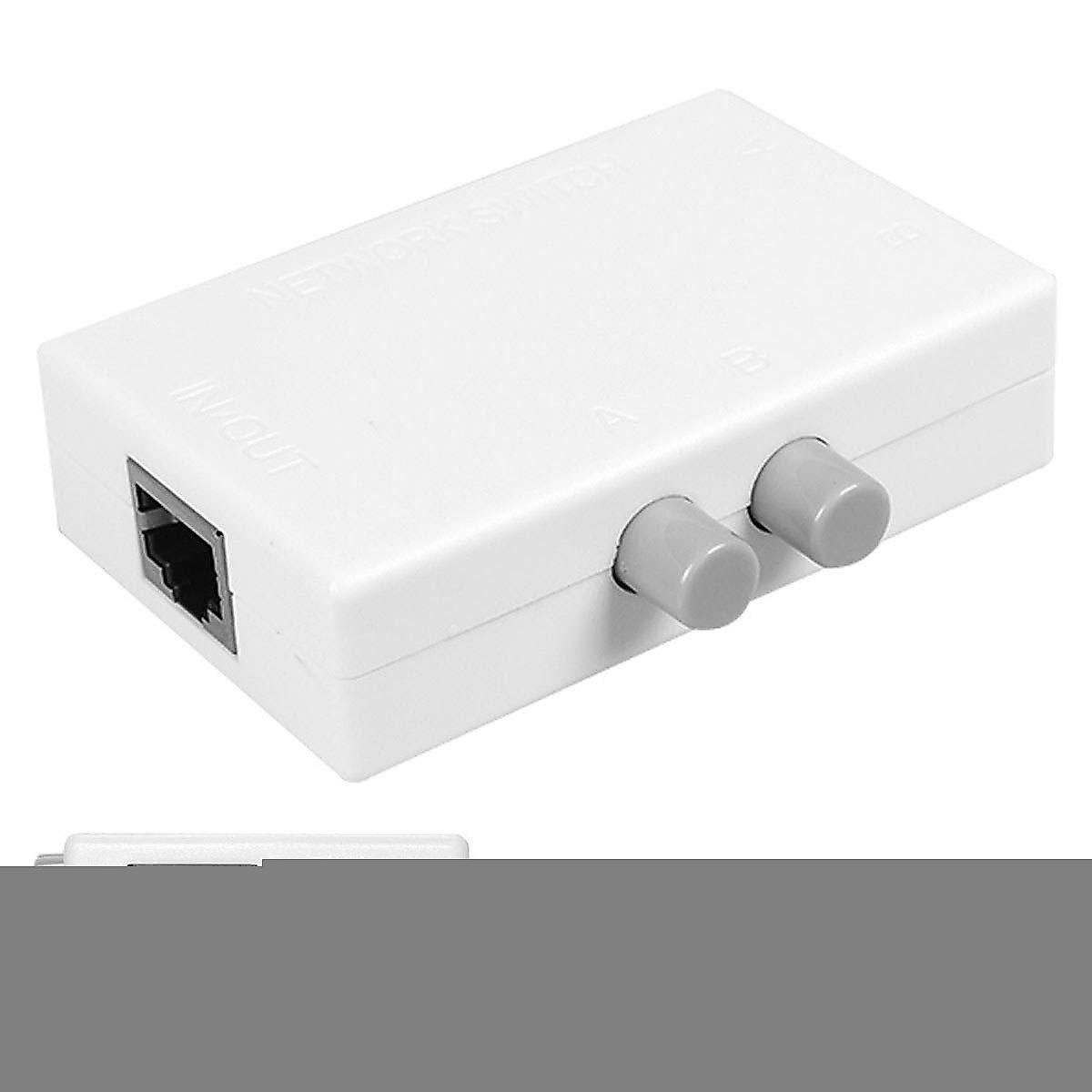 Cablecc UTP STP 2 in 1 Out 2 Ports RJ45 LAN CAT Network Switch Selector Internal External Networking Switcher Splitter Box