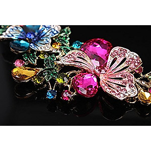 Orikycely Sunvy Noble Diamond Crystal Flower Chain Choker Collar Necklace Earrings Set