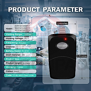 2 for Multicode Gate Opener Remote 3089 308911 MCS308911 Linear Multi-Code Garage Door Opener 3-Year-Warranty 300MHZ 10 Dip Switch