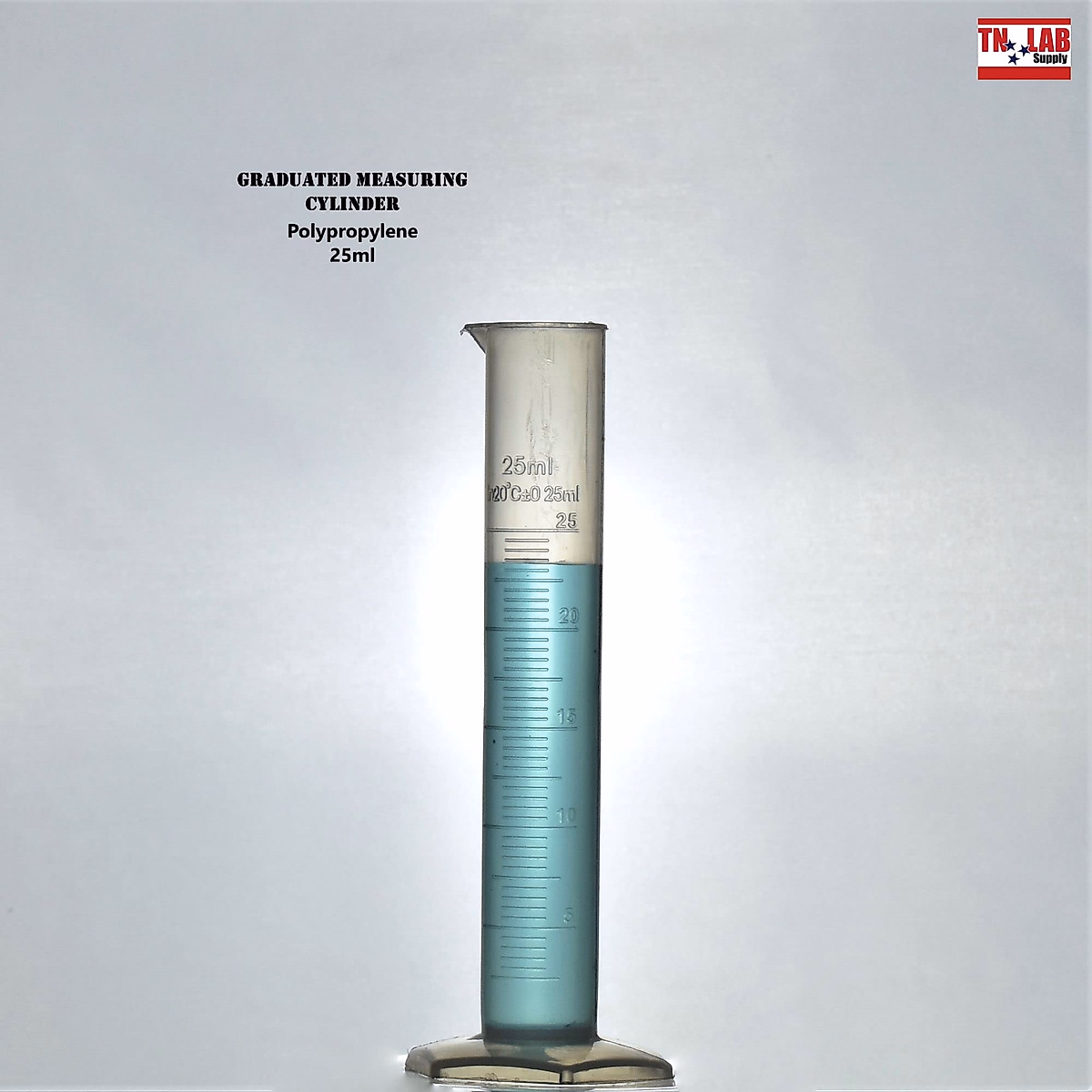 Graduated Measuring Cylinder Polypropylene Plastic (25ml, 1)