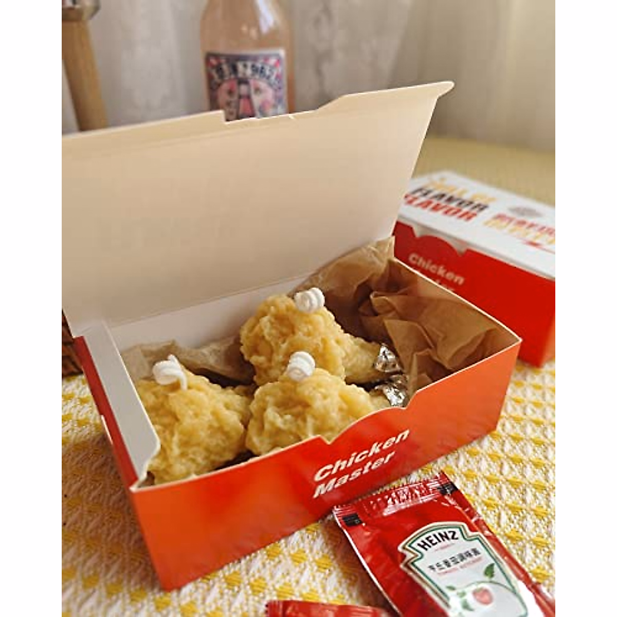 Fried Chicken Shaped Funny Soy Wax Scented Candle Gift Candle Set for Your Lovers