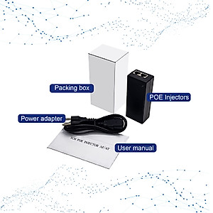 Gigabit PoE+ Injector Adapter - 30W 48V Power Over Ethernet Plus - 10/100/1000Mbps IEEE 802.3af/at Compliant - Up to 100 M (328 ft) Range, by ThePoEstore