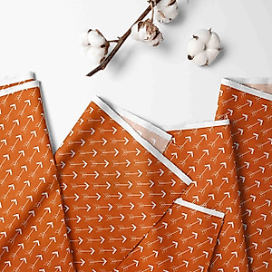 Bacati - Playful Foxes Orange/Grey Crib/Toddler Bed Skirt Dust Ruffle (Orange Arrows Print)