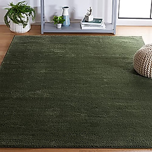 Safavieh Revive Collection 6'7" x 6'7" Square Green REV102Y Non-Shedding Solid Area Rug