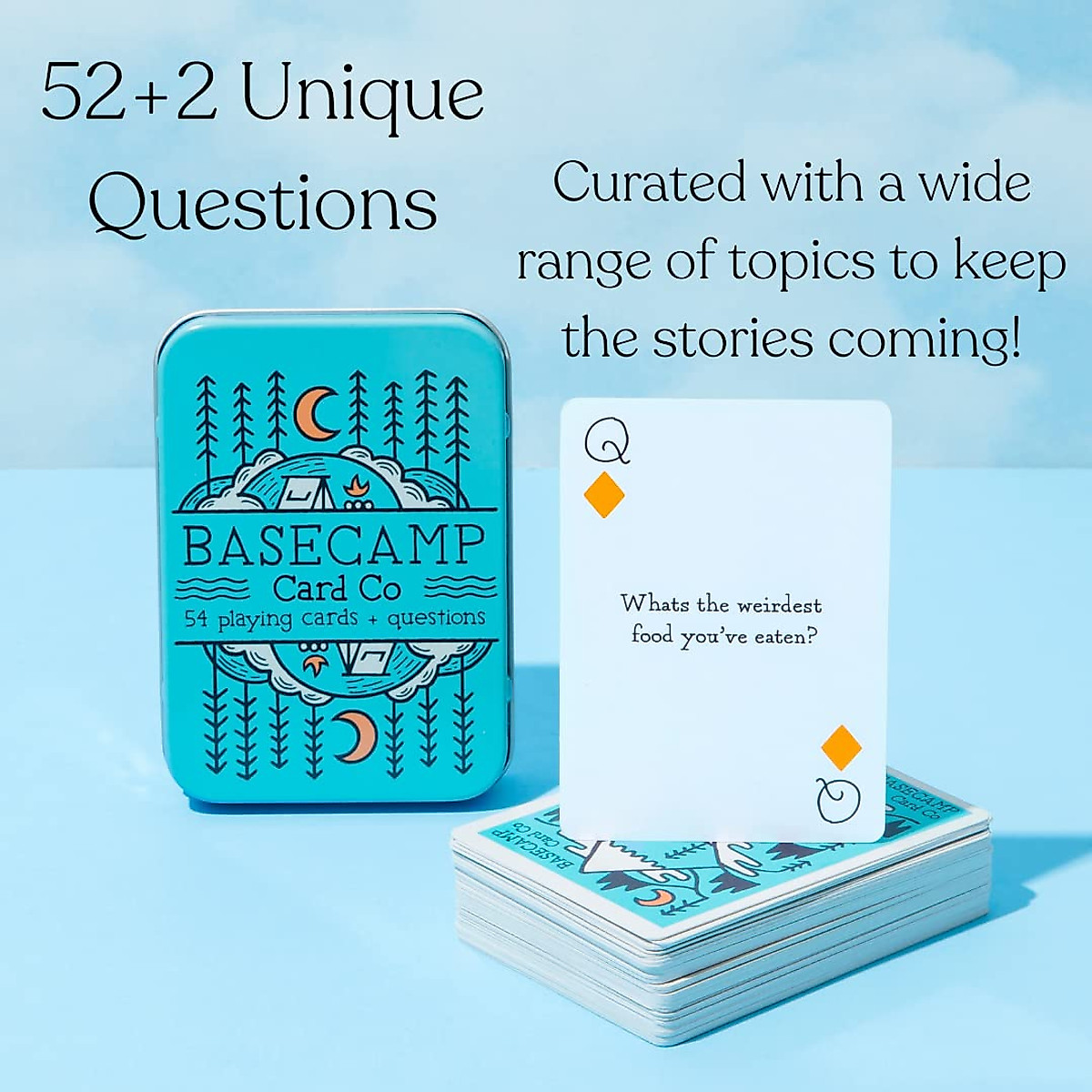 Basecamp Cards: Second Edition Conversation Starters - 52+2 Unique Questions for Family Fun Activity
