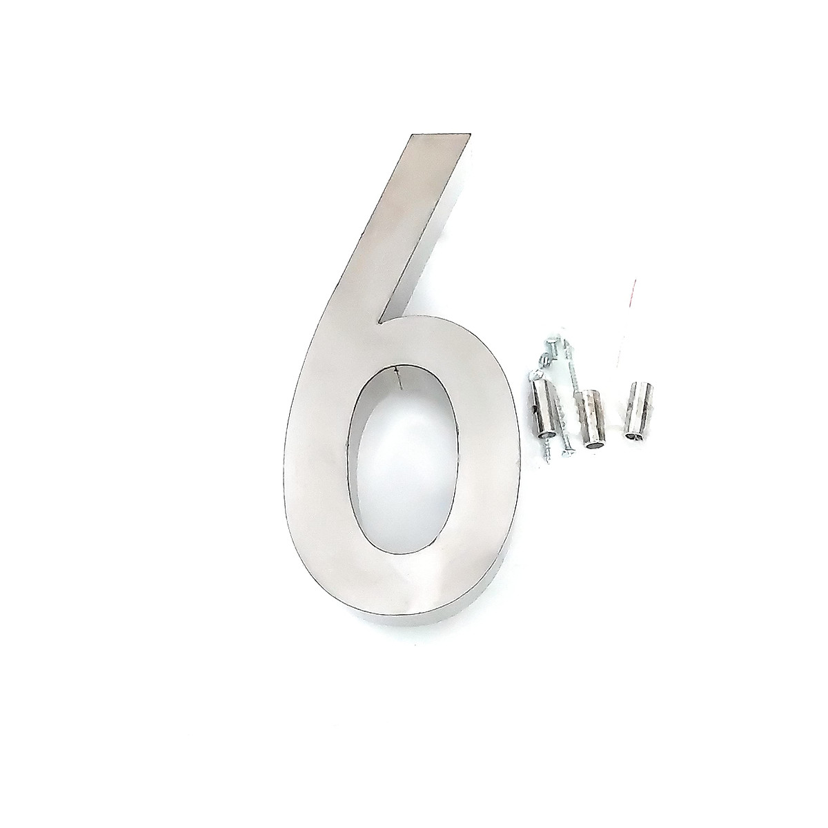 8 Inch STAINLESS STEEL Grade 316 (UNS S31600) House Numbers/Letter Home Address Street Number for Outdoor indoor Exterior Building Apartment Yard Farmhouse Number/Letter (0-9 A-D) (6)