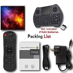 Android 11 TV Box 4GB RAM 64GB ROM W2 Mali-G31 Smart Set Top Box Builtin 2.4G/5G WiFi Bluetooth 4.2, Media Player Support 3D 4K UHD Videos, with Wireless Mini Keyboard