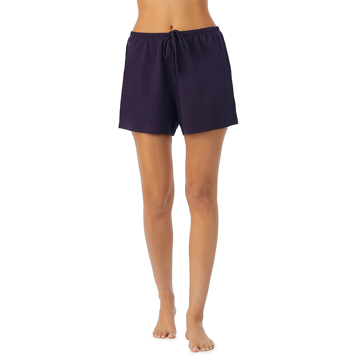 Nautica Womens Sleep Shorts - Mid-Thigh, Lightweight, Breathable Pajama Bottoms - Cotton Knit Jersey Sleepwear and Loungewear - Eggplant - 2X
