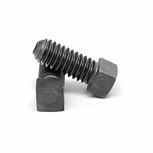 Square Head Set Screw, Cup Point, 7/8-9 x 5", Alloy Steel Case Hardened, Black Oxide, Full Thread (Quantity: 10) Coarse Thread, 7/8 inch Square Head Bolts, Length: 5 inch